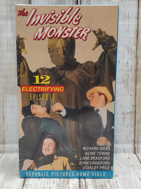 THE INVISIBLE MONSTER 1950 VTG John Crawford George Meeker 2 VHS Tapes ...