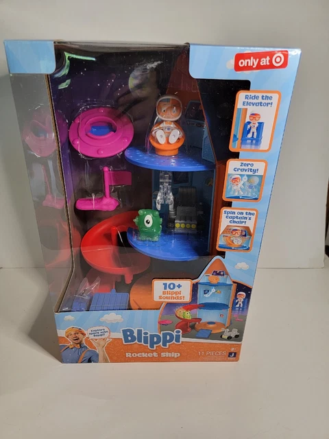 BLIPPI ROCKET SHIP Large Action Figure Set 11 Pieces BRAND NEW DAMAGED ...