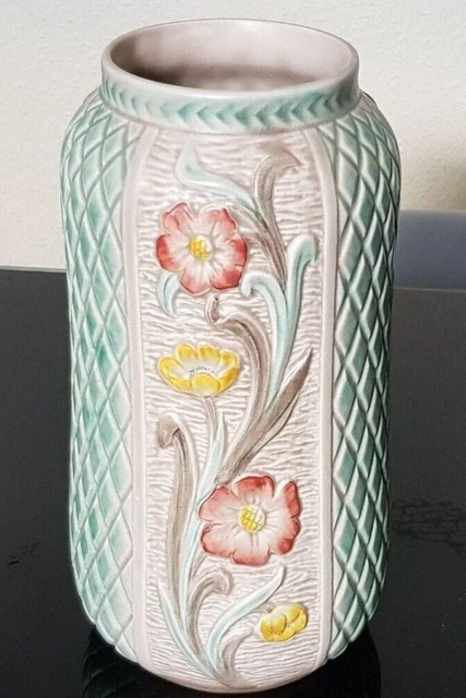 ART DECO H J Wood Burslem Hand Painted Jacobean Pattern Pottery Vase £ ...