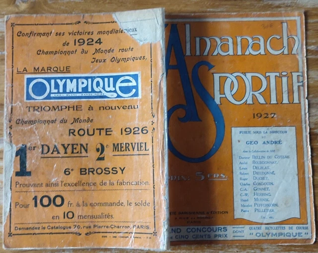 TRÈS RARE "L'ALMANACH SPORTIF 1927" par Géo ANDRE EUR 150,00 - PicClick FR