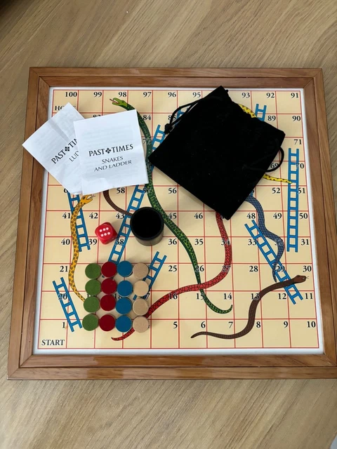 PAST TIMES BOARD Game - Traditional Snakes & Ladders, with Ludo Age 5 ...