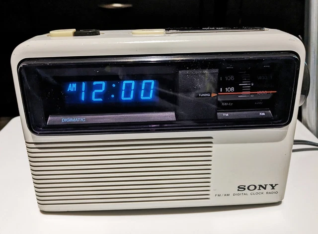 VINTAGE SONY DIGIMATIC AM/FM Digital clock ICF- C805W $19.50 - PicClick CA