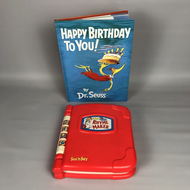 DR SEUSS RHYME Maker See 'N Say Talking Toy + Happy Birthday To You ...
