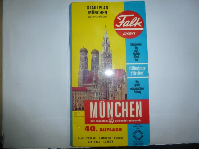 FALK STADTPLAN VON München, 1976, 40. Auflage EUR 3,00 - PicClick DE