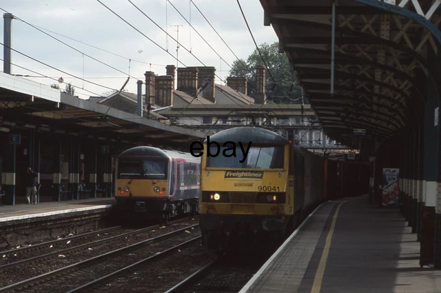 35MM RAILWAY SLIDE - Freightliner Class 90. 90041 with EMU 360103 ...