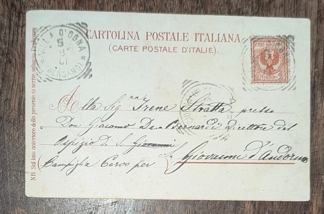 CARTOLINA ANTICA GROPPINO Valle Seriana Bergamo FP VG 1901 EUR 10,00 ...