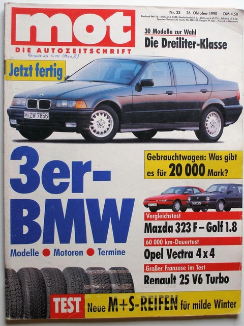 MOT 23-90+OPEL VECTRA 4x4+RENAULT 25 V6 TURBO+MAZDA 323F 1.6 GLX+VW ...