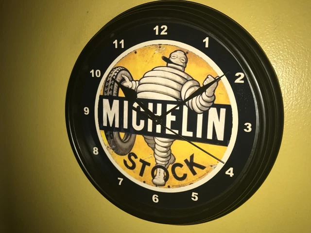 MICHELIN MAN STOCK Tires Gas Service Station Garage Advertising Clock ...