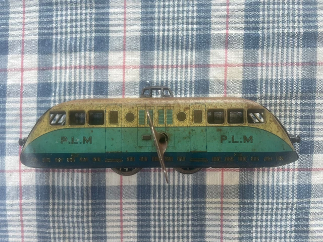 RARE ANCIEN JOUET AUTORAIL BUGATTI Tole 1933 HORNBY Meccano JEP Pur ...