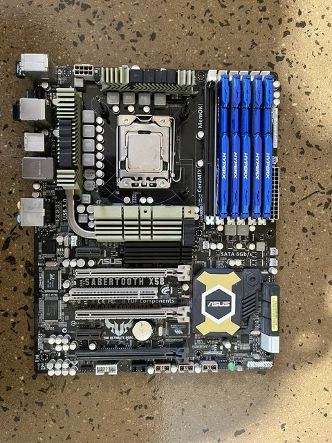 ASUS SABERTOOTH X58 Intel Socket LGA1366 Motherboard With CPU and RAM ...