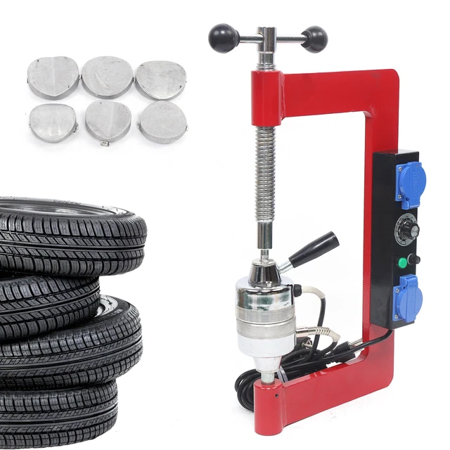 TIRE PATCH REPAIR Tool Kit Spot Hot Vulcanizing Machine + 6 Mold Car ...