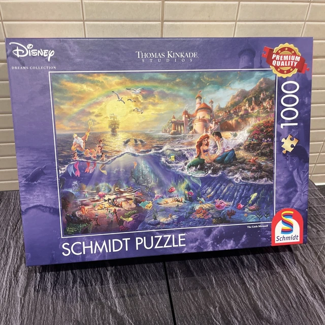 DISNEY THOMAS KINKADE Little Mermaid 1000 Piece Jigsaw Puzzle £10.00 ...