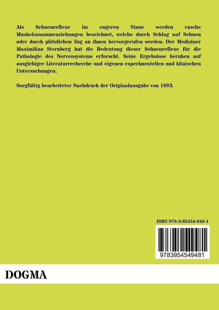 MAXIMILIAN STERNBERG | Die Sehnenreflexe und ihre Bedeutung für die ...