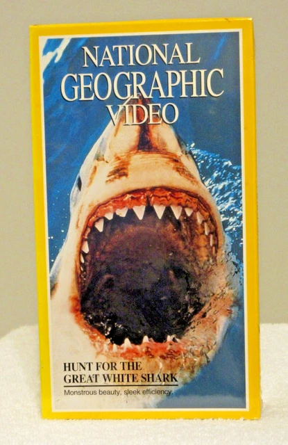 NATIONAL GEOGRAPHIC VIDEO-VHS-NEW-HUNT FOR THE GREAT WHITE SHARK-1995 ...