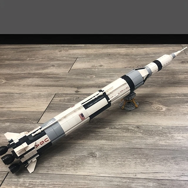 APOLLO SATURN V MOC Aerospace Model Building Blocks Space Rocket ...
