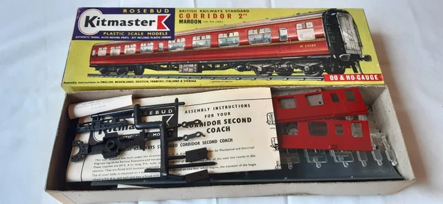 NO 14 KITMASTER OO Corridor 2nd Class Unmade Kit Maroon £16.15 ...