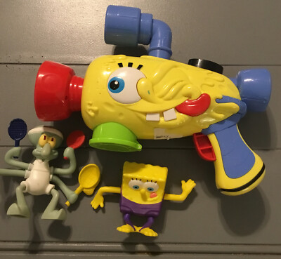 NICKELODEON SPONGEBOB SQUAREPANTS Silly Goo Giggle Blaster & SQUIDWARD ...