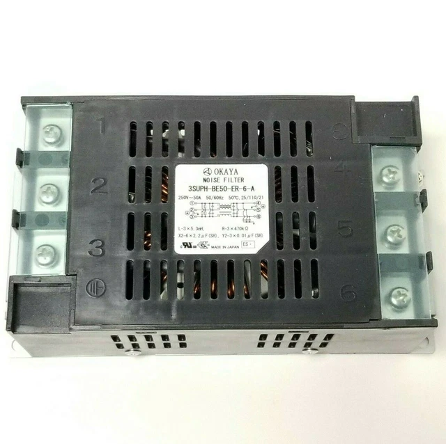NEU OKAYA 3SUPH-BE50-ER-6-A 250VAC 50 AMP 3 Phasen EMI Rauschfilter ...
