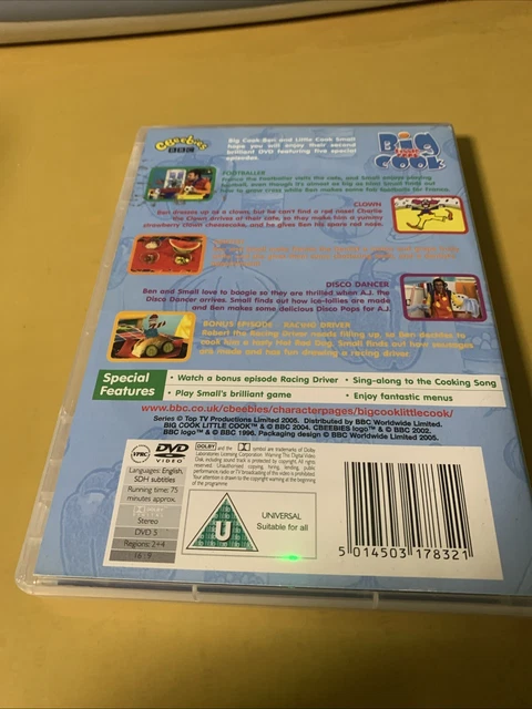 BIG COOK LITTLE Cook DVD We Love to Cook Cbeebies Kids TV Five Episodes ...