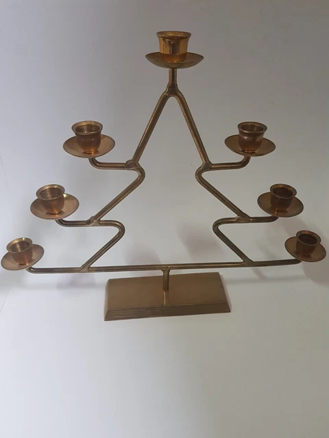 ALTER KERZENSTÄNDER Messing 7-flammig Kerzenhalter 32 cm höhe 38cm breite EUR 23,00 - PicClick DE