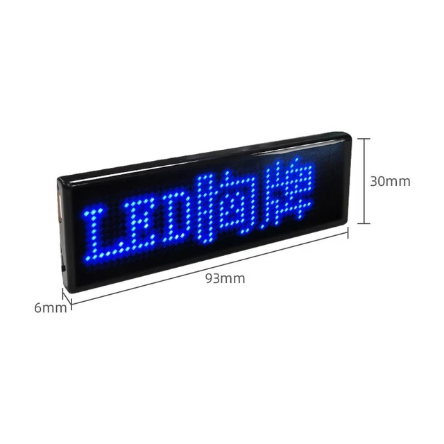 RECHARGEABLE WIRELESS LED Name Badge for Restaurants Shops Exhibitions ...