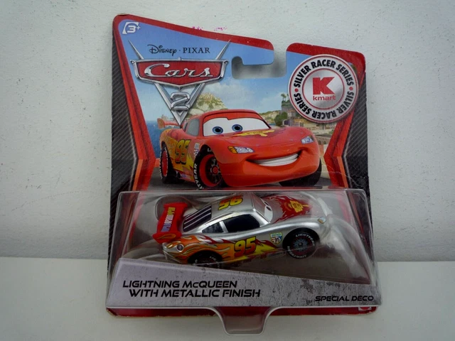DISNEY PIXAR CARS Silver Racer Series Lightning Mcqueen With Metallic ...