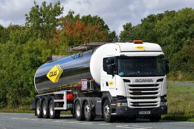 TRUCK PHOTO COLAS Scania & Tanker EU16 GEY £0.99 - PicClick UK