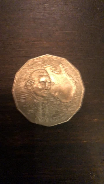 1970 AUSTRALIAN FIFTY cent 50c coin - CAPTAIN COOK BICENTENARY- Rare ...