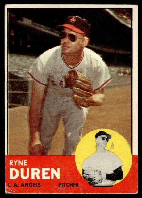 1963 TOPPS BASEBALL Card Ryne Duren Los Angeles Angels #17 EUR 5,08 ...