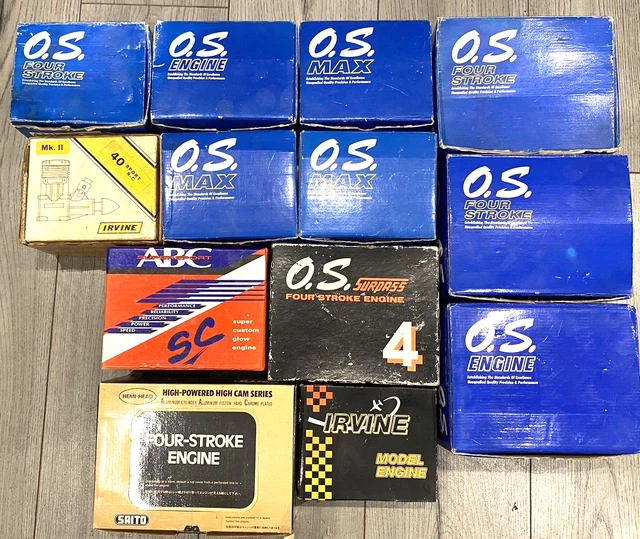 JOB LOT OF 13 O.s, Irvine, Super Custom And Saito 2 And 4 Stroke Rc ...