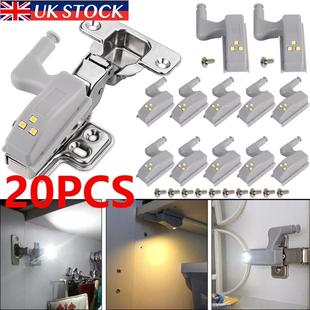 20X LED SENSOR Light Kitchen Cabinet Hinge Cupboard Closet Door Wardrobe Light £6.99 - PicClick UK