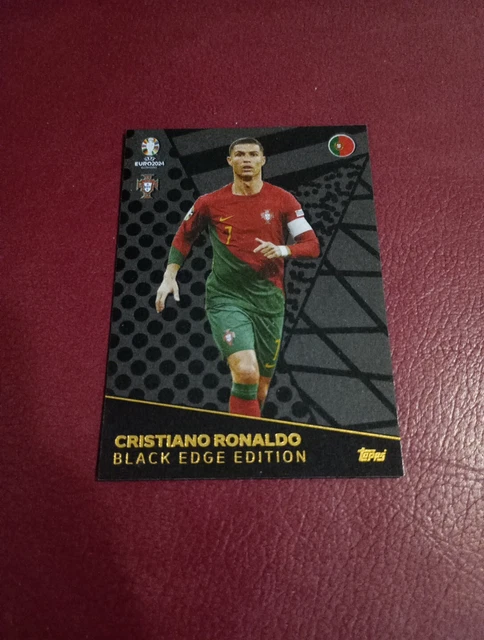 MATCH ATTAX EURO 2024 Be 7 Cristiano Ronaldo (Portugal) Black Edge Edition £7.00 - PicClick UK