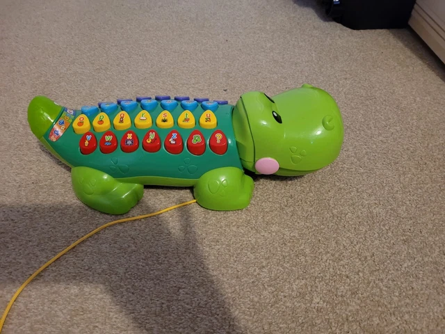 VTECH ALPHA-GATOR ALPHABET Crocodile Pull Along Educational Play ...