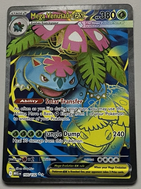 POKÉMON MEGA EVOLUTION Mega Venusaur ex Stage 2 Ultra Rare HoloFoil ...