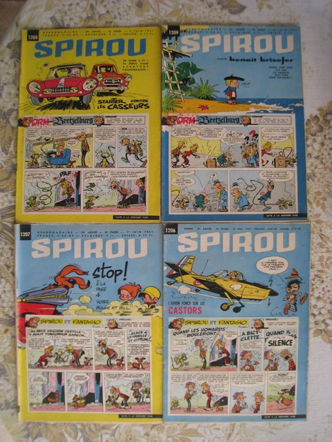 LOT DE 4 Magazines SPIROU de 1961 sans les mini récits. EUR 4,50 - PicClick FR