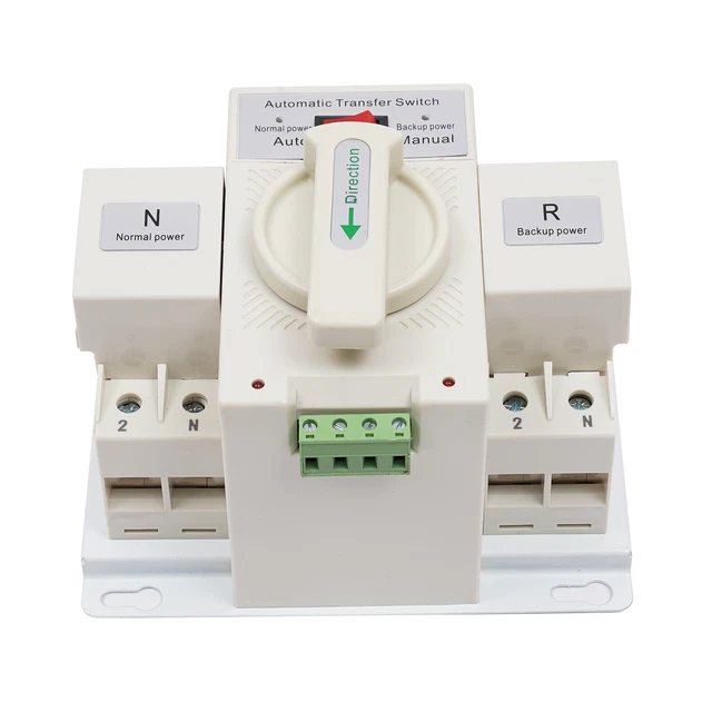 AUTOMATIC DUAL POWER Transfer Switch Generator Changeover Switch 2P 63A ...