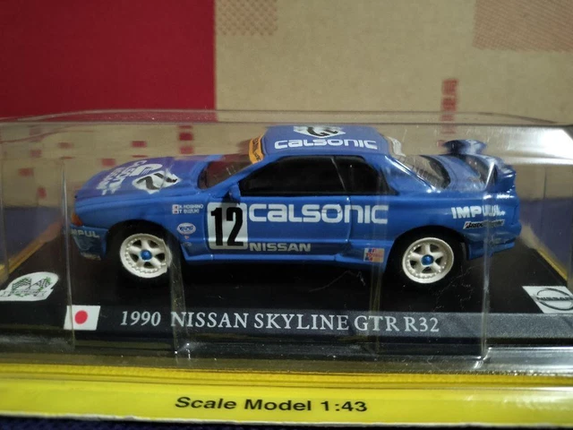 DEAGOSTINI 1/43 NISSAN Skyline GT-R R32 Calsonic Lot de 2 pièces ...