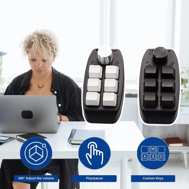 DIY GAME KEYPAD Programable OSU 6-Key Keyboard Gamepad RGB Bluetoot ...