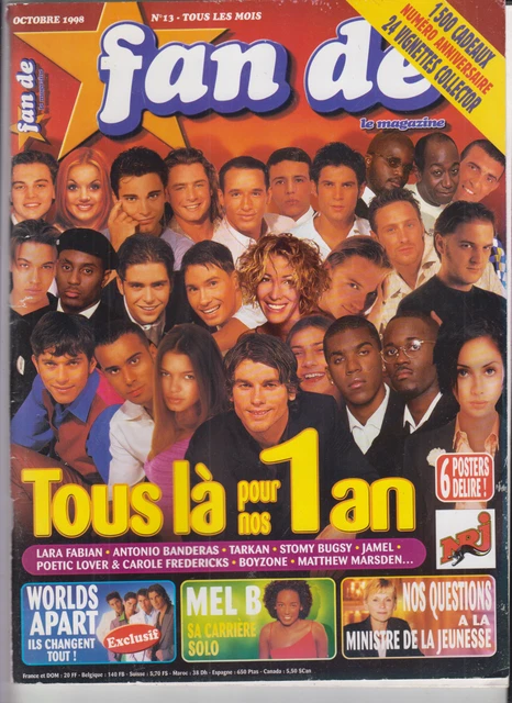 MAGAZINE *FAN DE* (Worlds Apart Mel B Lara Fabian Poetic Lovers Boyzone ...