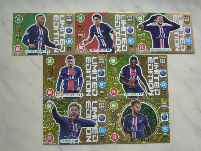 FIFA 365 2021 Limited Set 7 Card Psg Mbappe,Neymar,Icardi,Marqinhos ...