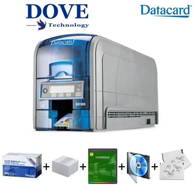 DATACARD SD360 DOUBLE Sided Plastic ID Card Printer Only 1170 Cards datacard-sd360-double-sided-plastic-id-card-printer-only-1170-cards