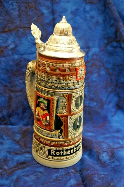 VINTAGE GERMAN BEER Stein, King Original, BASF, Rothenburg o.d.T., 10 1 ... VINTAGE GERMAN BEER Stein, King Original, BASF, Rothenburg o.d.T., 10 1 ...