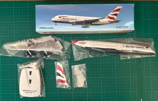 BRITISH AIRWAYS A380 1:250 scale plastic snap fit model aircraft £28.00 ...