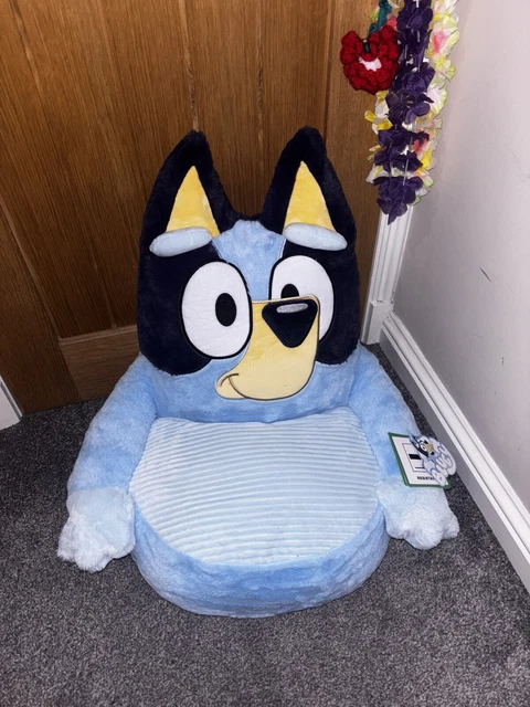 BLUEY CHARACTER PLUSH Soft Children’s Chair Seat Sofa Rare Collectible ...
