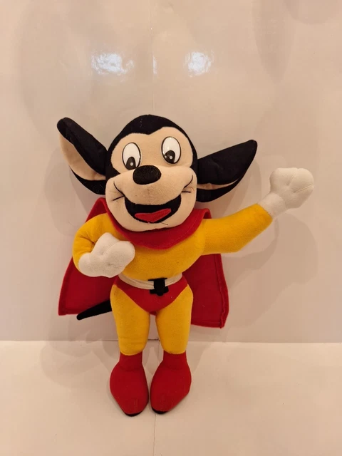 VINTAGE MIGHTY MOUSE Stuffed Plush 1997 Terrytoons Red Cape 13” HTF $38 ...