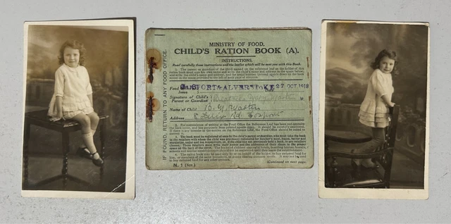 WW1 CHILD'S RATION Book. 1918 Dated Original With Coupons And ...