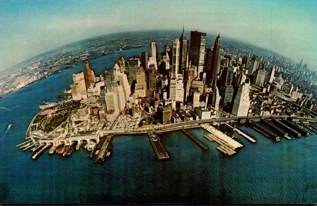 POSTCARD PAN AM Lower Manhattan Skyline New York City New York £7.21 ...