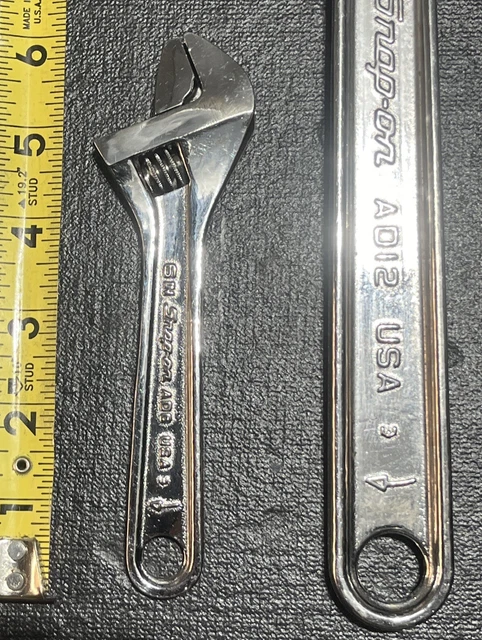 SNAP-ON ADJUSTABLE WRENCHES ADH12 & ADH6 - Used w/ Some Grind Marks EUR ...