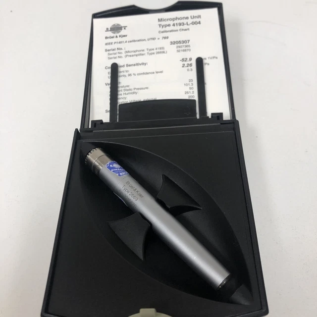 BRUEL KJAER MICROPHONE Type 4193 W/ Adapter Uc0211, 2669 Preamp EUR 503 ...