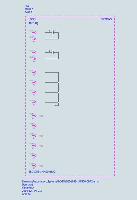 SIEMENS LOGO!8 - AM2 AQ erweit. Modul 0-10V/4-20mA 6ED1055-1MM00-0BA2 ...